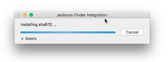 Installation von Jacksum in den OS X Finder